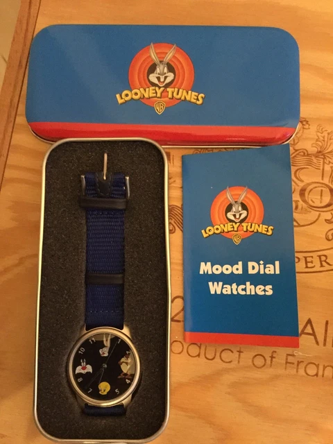 RARE LOONEY TUNES Mood Dial Watch 1997 Buggs Bunny,Sylvester,Tweety Pie ...