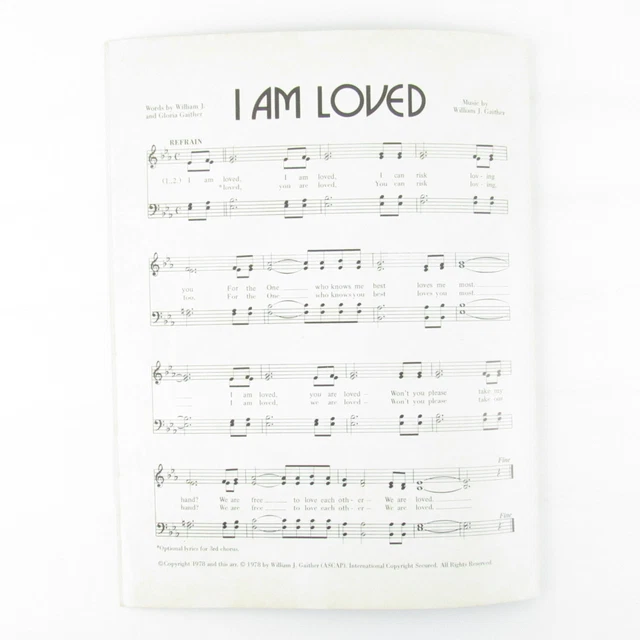 I AM LOVED Sheet Music William Bill Gloria Gaither Four Part Harmony ...
