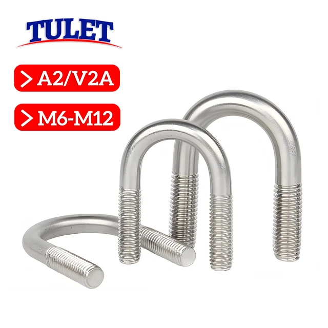 RUNDSTAHLBÜGEL DIN 3570 Edelstahl V2A U-Bügel Rohrbügel Schelle ...