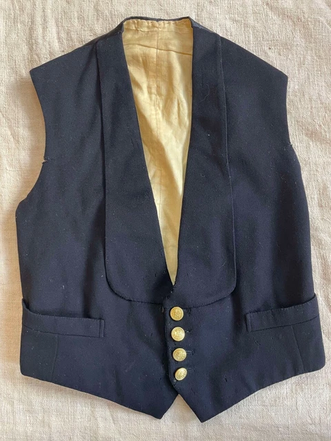 VINTAGE 1930S PRE WW2 Royal Navy Wool Officers Mess Dress Waistcoat. 36 ...