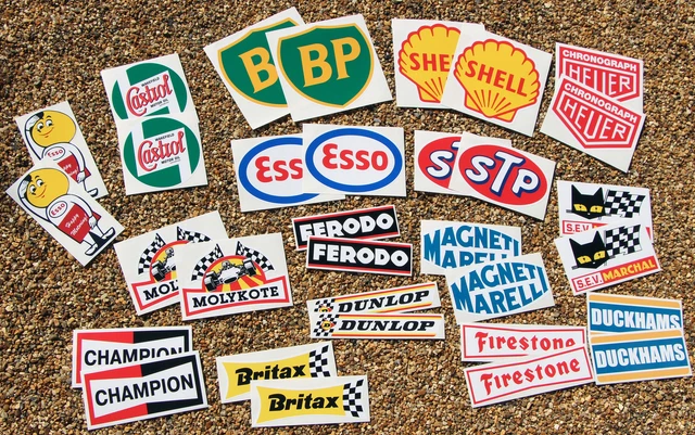 CLASSIC CAR RALLY/RACE HUGE 32 sticker decal set Mini cooper, Morris ...