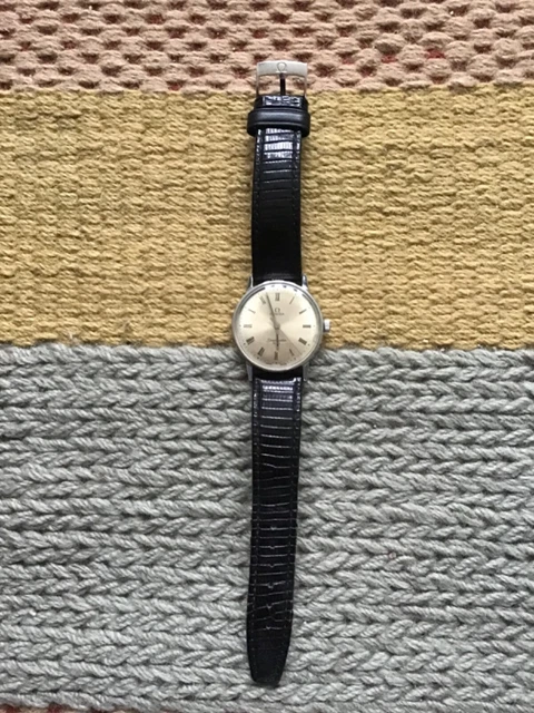 VINTAGE OMEGA SEAMASTER 600 Mechanical Wind Up Watch 1960s Black Strap ...