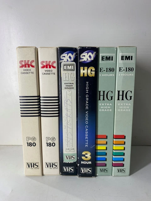 BUNDLE OF 6 Re-Recordable 3 Hour VHS Video Cassette Tapes £14.99 ...