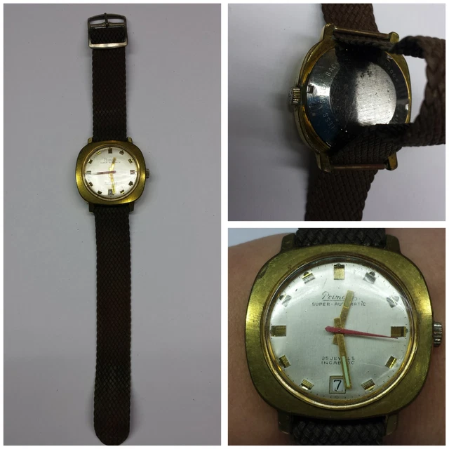 PRIMATO SUPER-AUTOMATIC MONTRE 25 Jewels Incabloc Kalenderfunktion ...