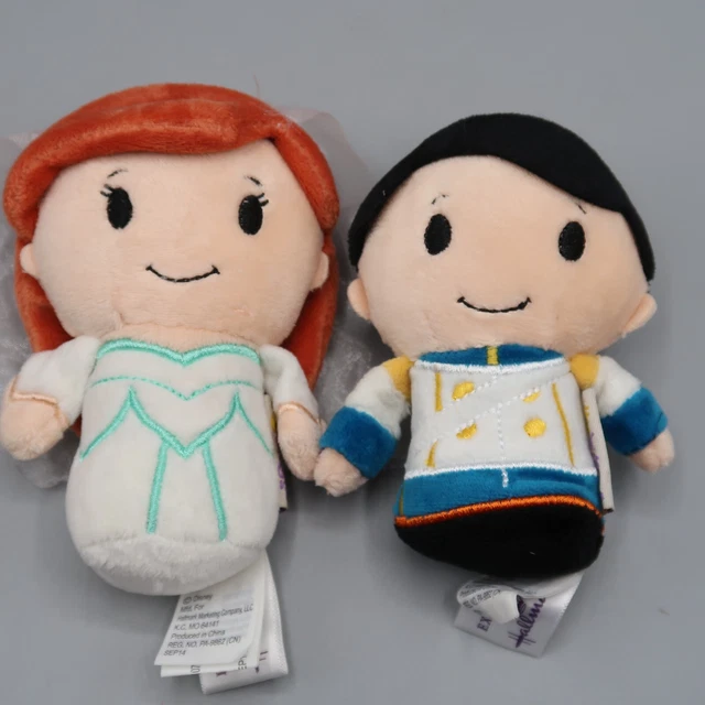 WEDDING ARIEL AND Prince Eric Hallmark Itty Bittys 4.5" Disney Plush ...