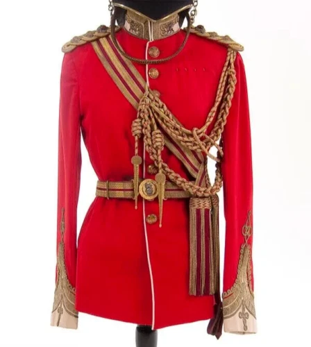 BRAND NEW RED British Victorian Era Colonels Uniform Wool , Jacket Any ...