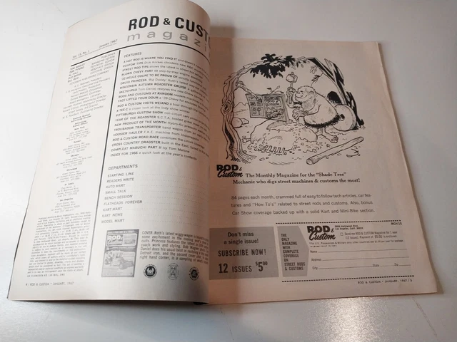 ROD & CUSTOM Magazine / January 1967 / Ed Big Daddy Roth / Druid ...