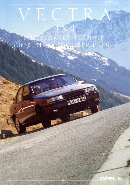 OPEL VECTRA 4X4 Prospekt 1990 8/90 D brochure catalog prospectus ...
