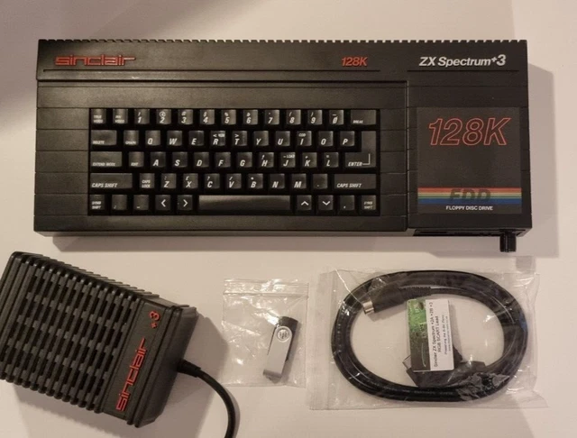 SINCLAIR ZX SPECTRUM 128K +3 Plus 3 with Gotek USB drive (~1000 games ...