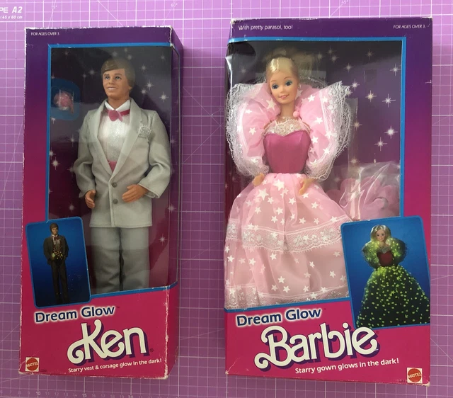 BARBIE ET KEN 1985, Dream Glow Fabriqué en Taiwan ( NRFB ) EUR 750,00 ...
