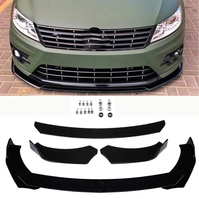 UK FOR VW for CC for Passat Gloss Black Front Bumper Lip Splitter ...