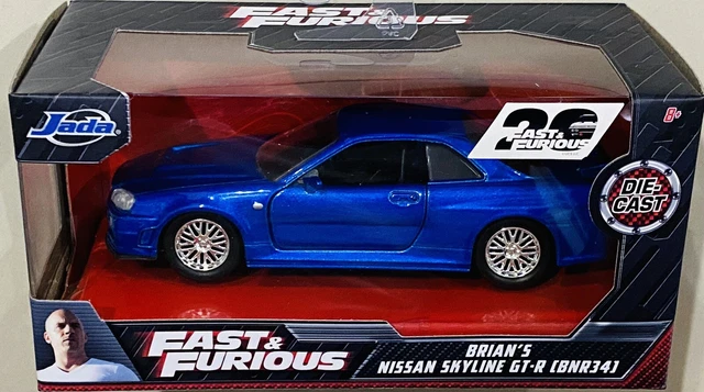 JADA FAST & Furious Brian’s Nissan Skyline GT-R (BNR34) Blue 1/32 die ...