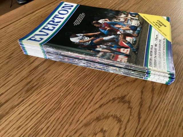 1982-83 COMPLETE SET Of Everton Fc Home Football Programmes £49.99 ...