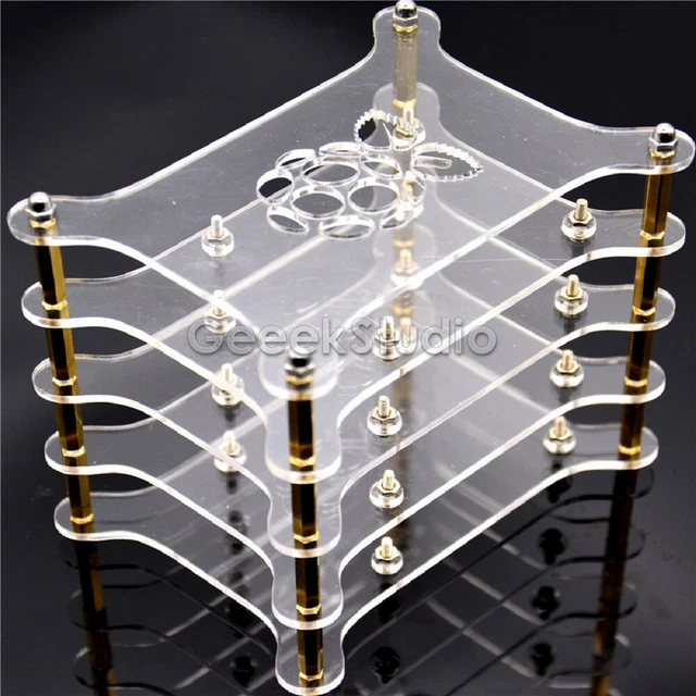 RASPBERRY PI ACRYLIC Cluster Case 4 layer with Logo for Raspberry Pi 4 ...