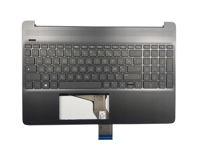 HP 15-EF 15-DY 15-DW NOIR BRILLANTE Palmrest Clavier Keyboard French ...