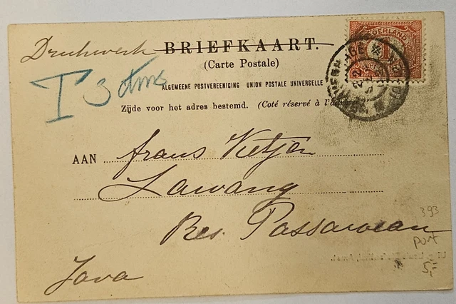 BRIEFKAART VERZONDEN NAAR Java - interessante afbeelding "De ...