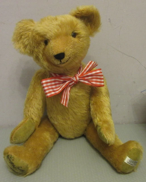 VINTAGE CARROUSEL TEDDY BEAR Jointed Mohair 18" signed Doris & Terry ...