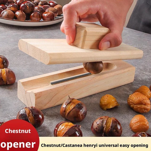 2X CHESTNUT OPENER Wooden Chestnut Cracker Manual Chestnut Peeling Too ...