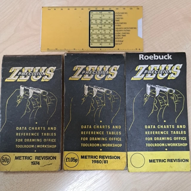 Zeus Book CHART Latest Revision Precision Measuring Data Table ...