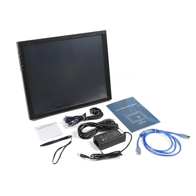 15& LCD TOUCH Screen Monitor VGA+USB+HDMI PC/POS System Screen Monitor ...