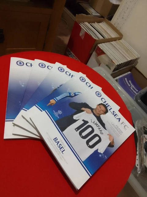 CHELSEA 2013/2014 X 5 Home Champions League Programmes (Bulk Lot) All ...