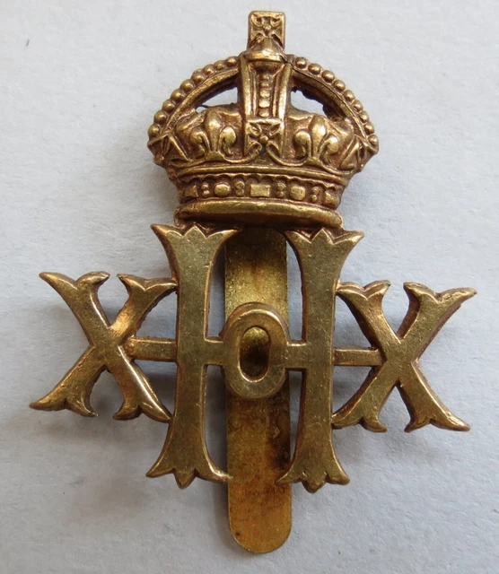 MILITARY BRASS CAP Badge 20th Hussars British Army Cavalry Gaunt £5.50 ...