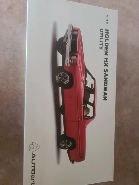 HOLDEN HX SANDMAN Ute 1:18 Autoart Mandarin Red Model Car RARE LE 1617 ...