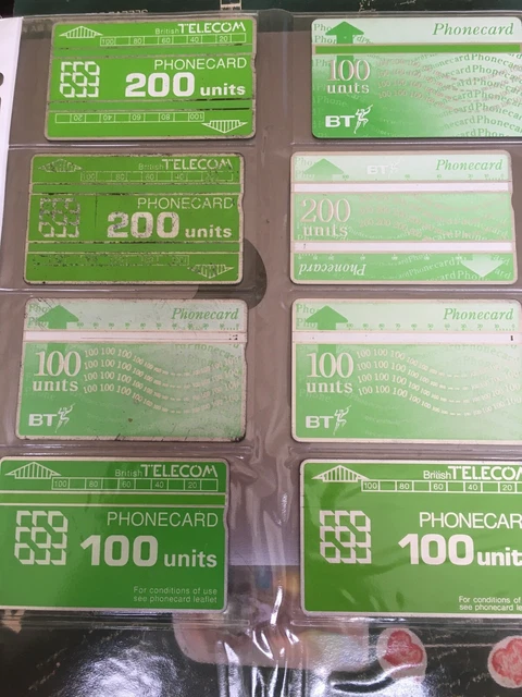 BRITISH TELECOM [& OTHERS] OFFICIAL PHONE CARDS ON PAGE FROM COLLECTION ...