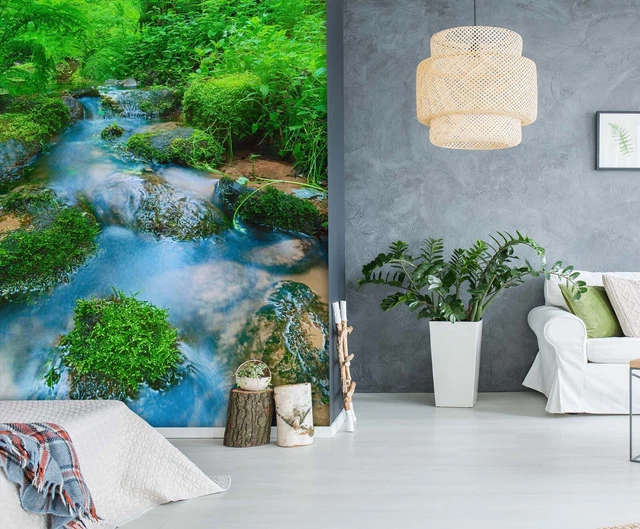 3D GRASS RIVER E1090 Wallpaper Mural Paper Wall Print Indoor Murals CA ...
