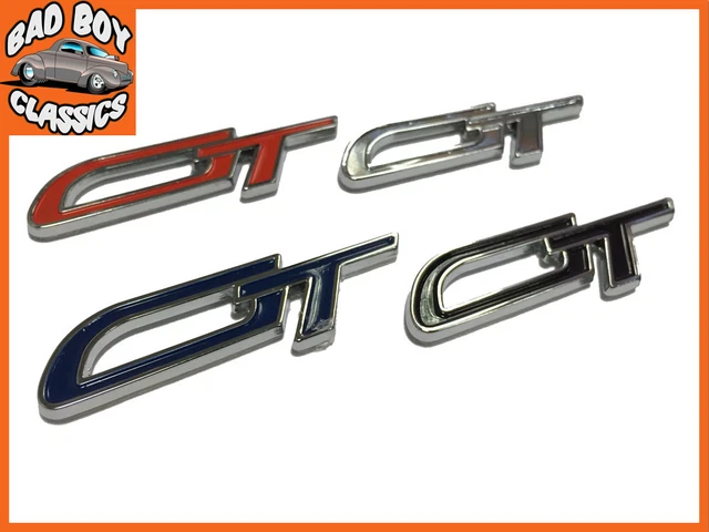 GT CLASSIC LETTER Car Badge Emblem Sticker Metal Retro Style Self ...