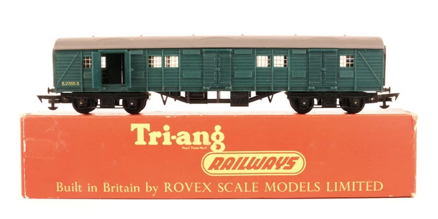 VINTAGE TRIANG HORNBY Oo R226 Br Green Southern Utility Van Parcels ...