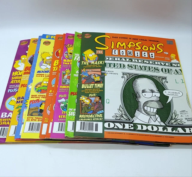 THE SIMPSONS COMICS Magazines x9 Bundle Job Lot Issues From 2003 & 2004 ...