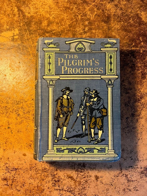THE PILGRIMS PROGRESS By John Bunyan Rare Colour Illustrated Antique ...