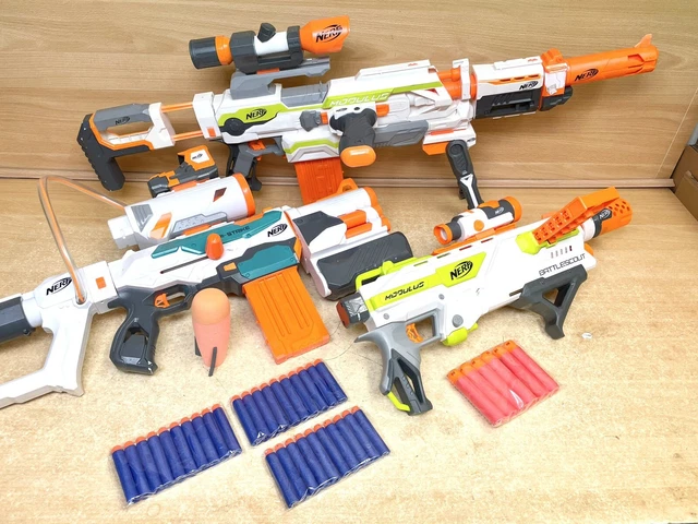 NERF GUN MODULUS bundle ecs-10 Rifle Tri-strike & Battlescout Inc ...