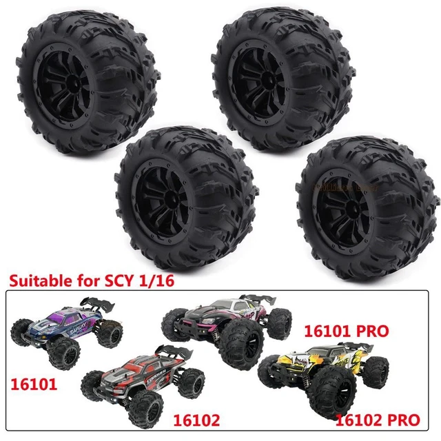2PCS 1:14 RC Car Tires for SCY 16101 Pro 16102 Pro 6101/16207/144001 ...