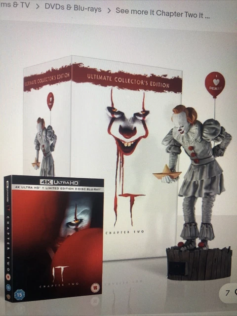 IT CHAPTER 2 Ultimate Collector’s Edition Lot (4K UHD+Blu-ray+Pennywise ...