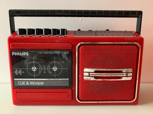 PHILIPS D7162 RADIO Cassette Recorder - Vintage Red $80.07 - PicClick CA