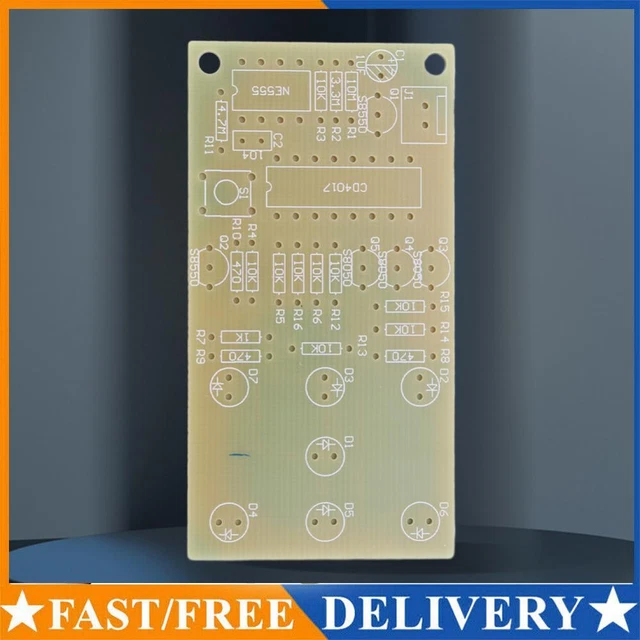 NE555+CD4017 ICSK057A ELECTRONIC Module Red LED Electronic Dice Board ...