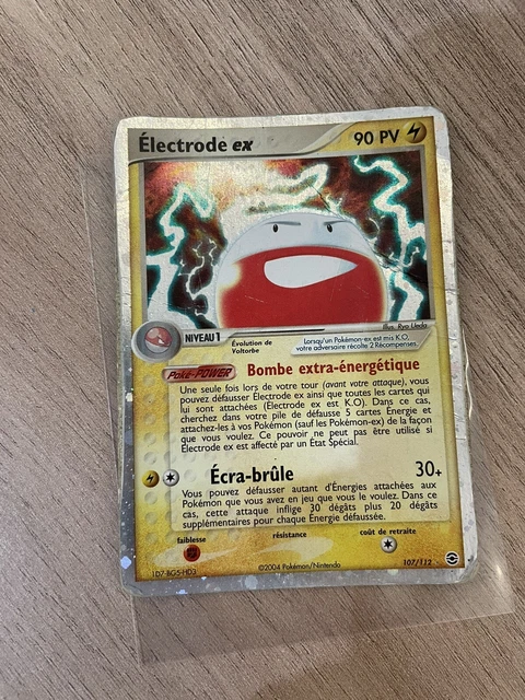 CARTE POKÉMON ELECTRODE EX 107/112 EX Rouge Feu VF Bloc EX Played EUR ...
