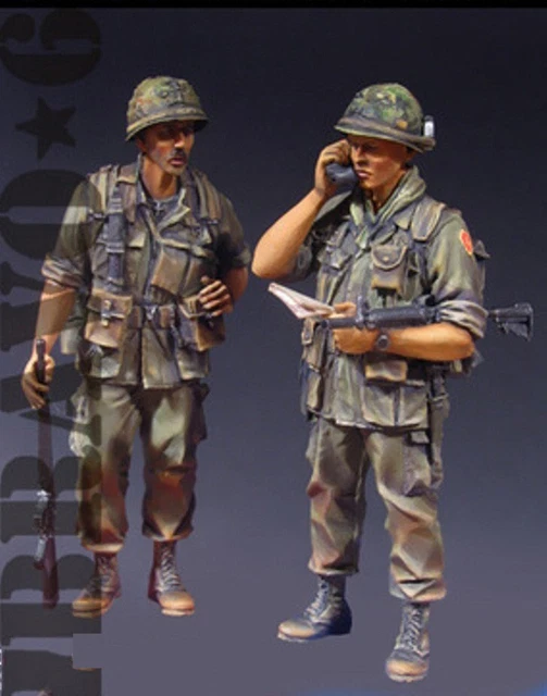 1/35 SCALE VIETNAM War US Soldiers Resin Model Kit Command and Radio ...