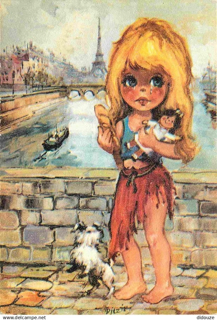 ENFANTS - ILLUSTRATION - Dessin - Paris - La petite fille à la poupée - CPM - Vo EUR 2,00 ...