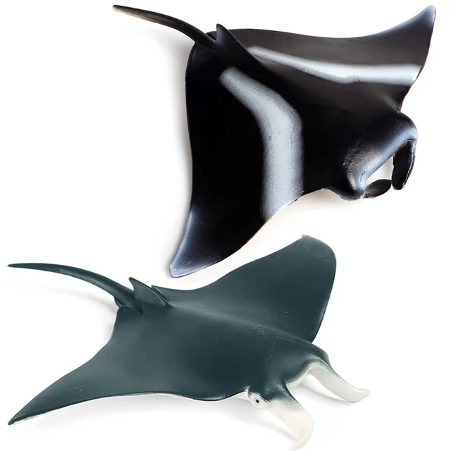 SIMULATION SEALIFE MANTA Ray Model Devil Fish Figurines Marine Organism ...