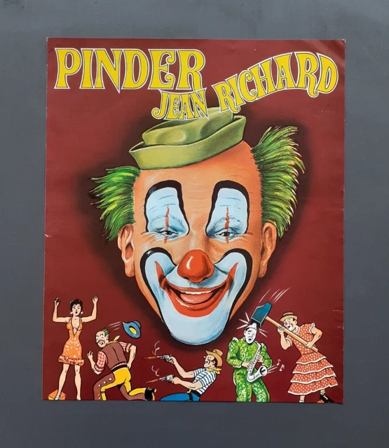 AFFICHE ORIGINALE CIRQUE Pinder Jean Richard / Clown / 40X48 Cm EUR 10 ...