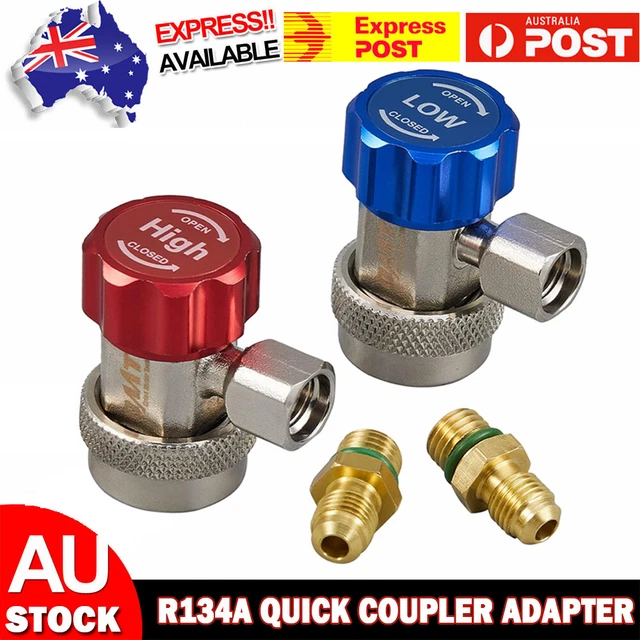 A/C AC COMPRESSOR R-134A Manual Quick Coupler Adapter 1/4" Male Port ...