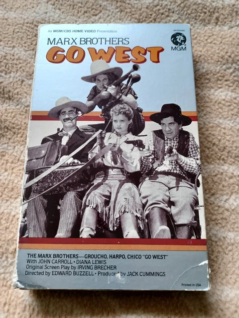 GO WEST - Pre-Cert Mgm Vhs - Marx Brothers - Very Rare £0.99 - PicClick UK