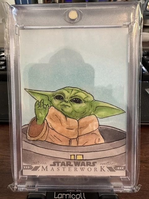 2022 SCHIZZO TOPPS Star Wars Masterworks Emre Varlibas Grogu 1/1 EUR ...