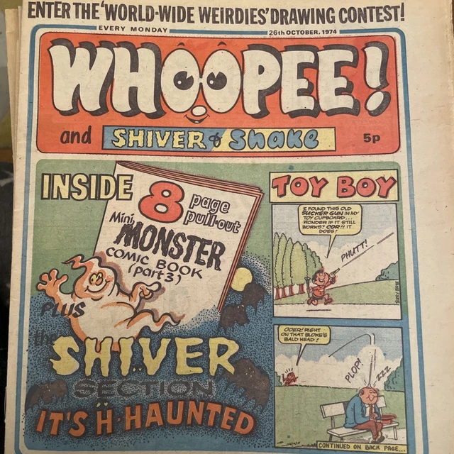 WHOOPEE! SHIVER & Shake Vintage Comic 26th October 1974 Halloween ghost ...