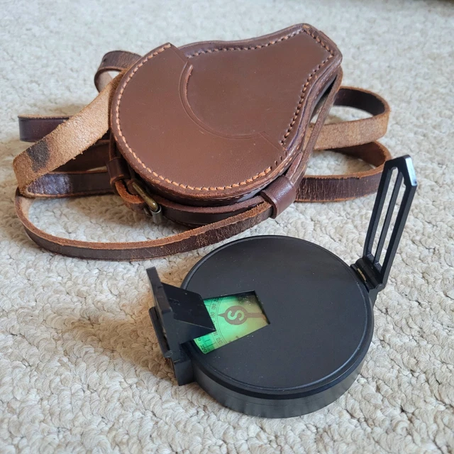 RARE BOER WAR/ Ww1 Green Card Prismatic Marching Compass In Leather ...