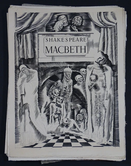 ALBERT DECARIS 1931 Shakespeare Macbeth 82 Gravures originales ...