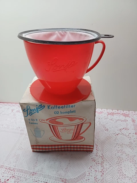 ORIGINAL 1 X DDR SONJA KAFFEEFILTER IN ROT 4 - 8 TASSEN DAUERFILTER ...